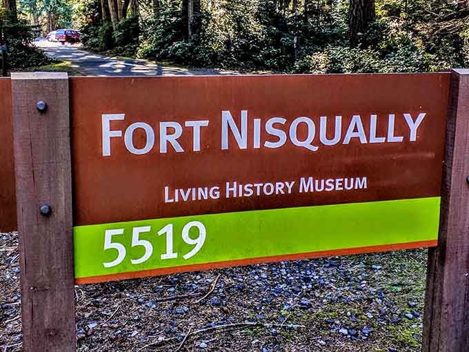 The sign that marks your portal to 1855, no time machine required for admission.