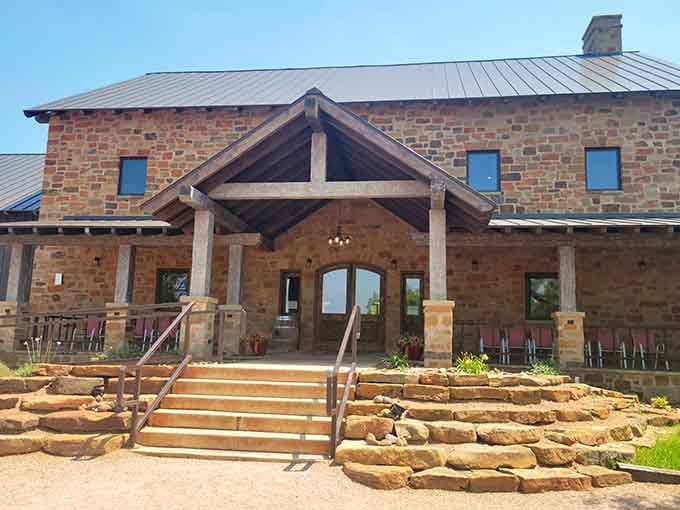 This Hill Country winery's stone and timber construction blends rustic charm with serious wine-making ambition and spectacular views.