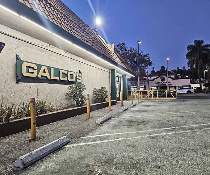 Even the parking lot at dusk looks inviting, promising the kind of shopping experience that's worth the drive.