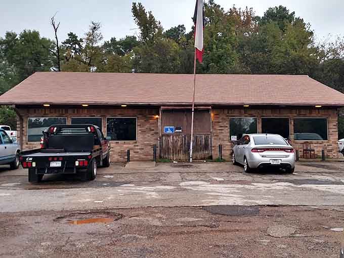 The Texas flag flying proudly announces this spot serves up authentic local flavor with genuine small-town hospitality and heart.