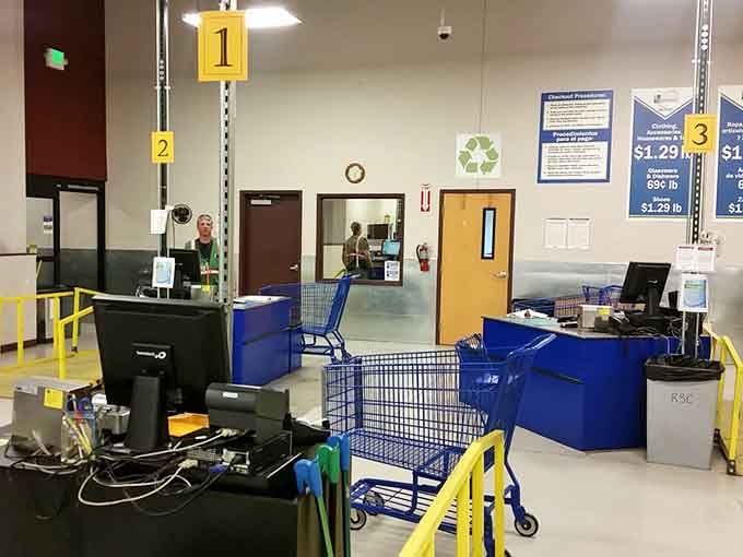 Those numbered checkout lanes mean your treasure haul gets weighed and priced faster than you can say "jackpot."