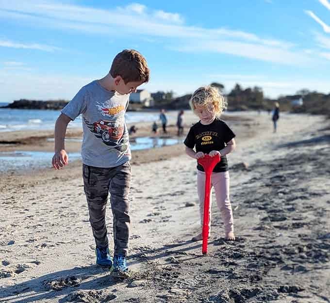 Building sandcastles without territorial disputes over beach real estate is childhood the way it should be remembered.