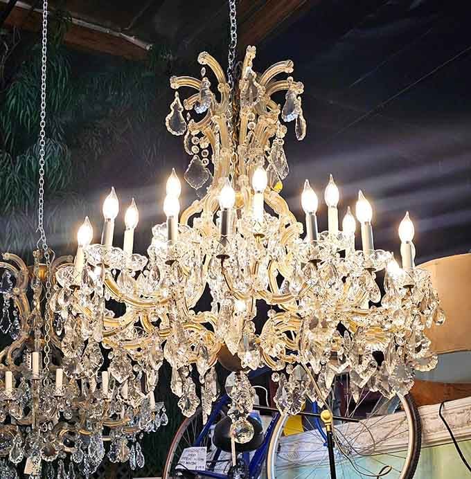 This chandelier has presided over more elegant dinners than most restaurants will ever serve in their lifetime.