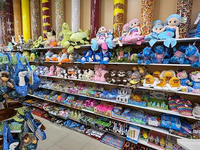 Plush toys and novelties because apparently candy alone wasn't enough to completely empty your wallet, but who's really complaining here?