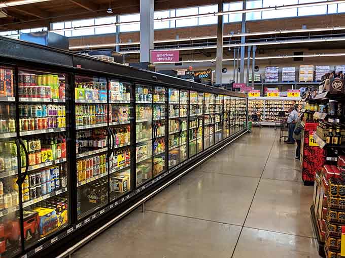 A beer aisle long enough to make you consider just moving in and calling this home.