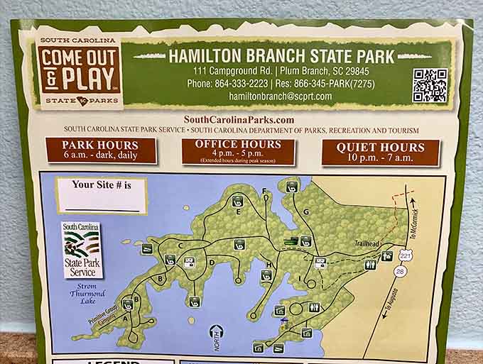 The park map shows you're about to discover why locals have kept this gem quiet for so long.