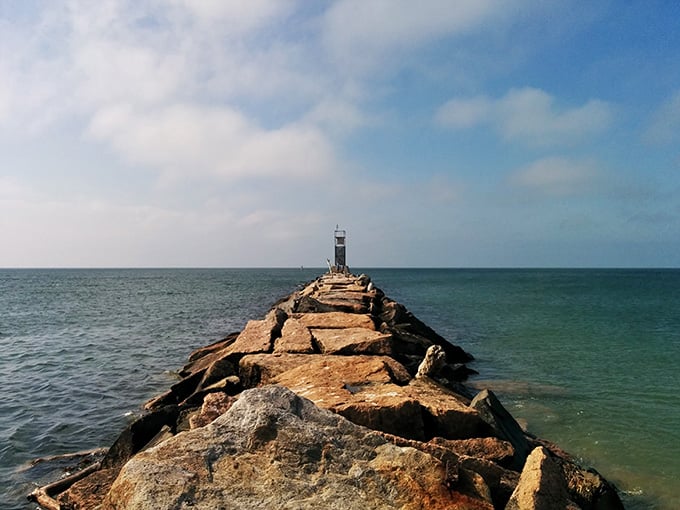 Stone jetties extending into the Atlantic like nature's own fishing pier, minus the admission fee and crowds.