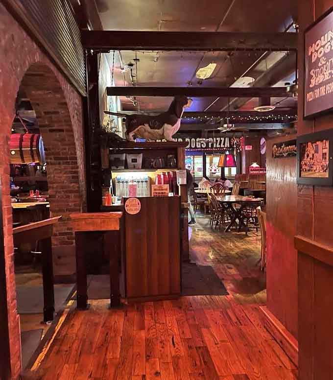 Even the host stand gets the eclectic treatment, covered in frames and memories from decades of serving hungry customers.