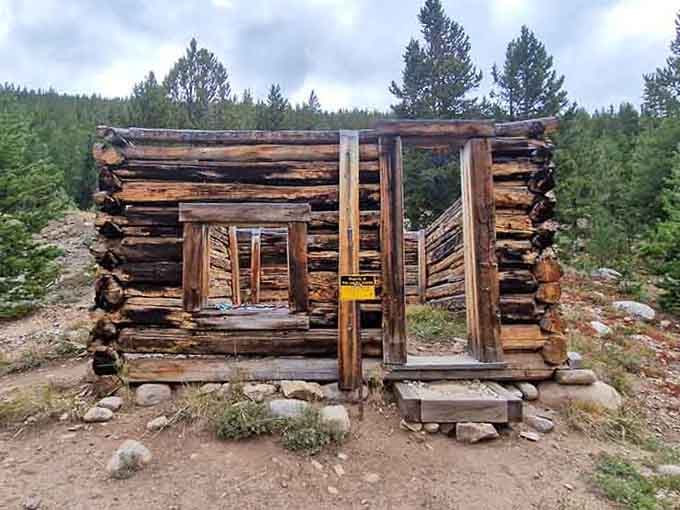 The frame remains, the dreams departed—at least the mountains stuck around for the long haul.