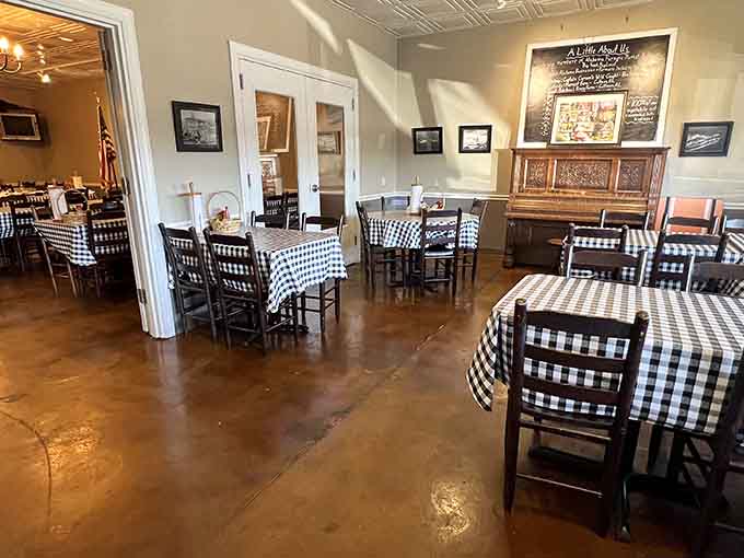 A dining room this inviting makes you want to settle in, loosen your belt, and stay for another round.