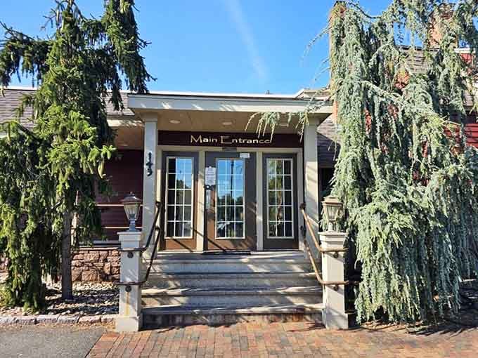 The main entrance welcomes you like an old friend, promising good times just beyond those doors.