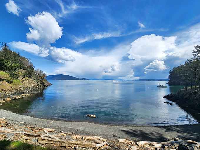 Protected beaches reveal their treasures at low tide, nature's version of a surprise gift box.