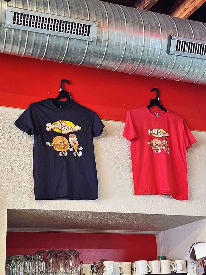 Joey's Diner shirts available in red or black, because sometimes you need to advertise your excellent taste.