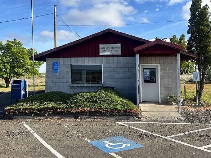 The post office still stands, though the mail stopped coming when there was nobody left to receive it.