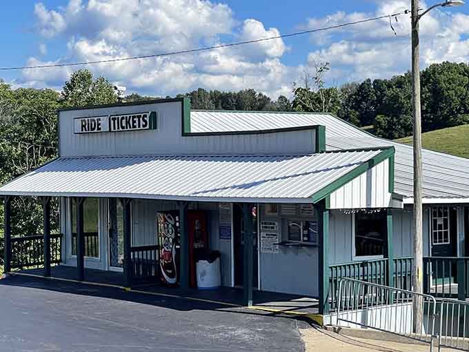 The ticket booth is your gateway to adventure, where anticipation builds and good decisions are definitely being made.