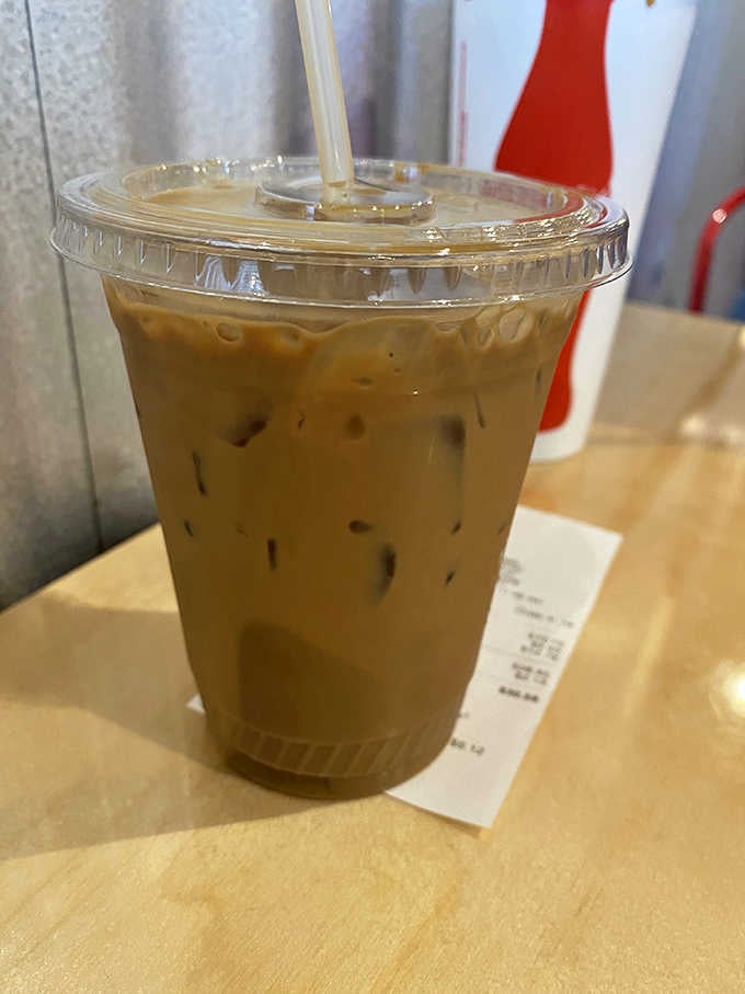 Vietnamese iced coffee with its signature sweet condensed milk swirl is the perfect companion for spicy fried chicken.