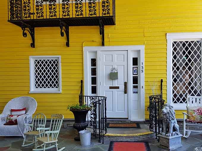That bright yellow facade with white trim could make even the grumpiest person crack a smile.