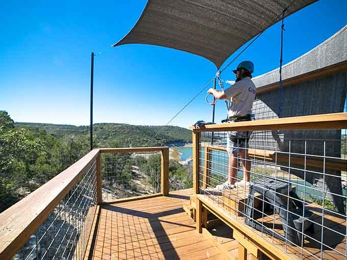 The launching pad where hesitation transforms into exhilaration and ordinary folks become temporary superheroes with spectacular views.
