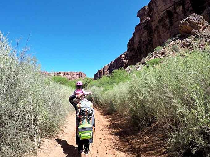 The hike down involves stunning views that distract you from thinking about the uphill return journey ahead.