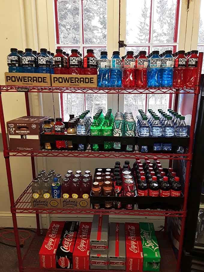 Beverages stocked and ready because even choosing your drink is part of the delightful Lockport experience.
