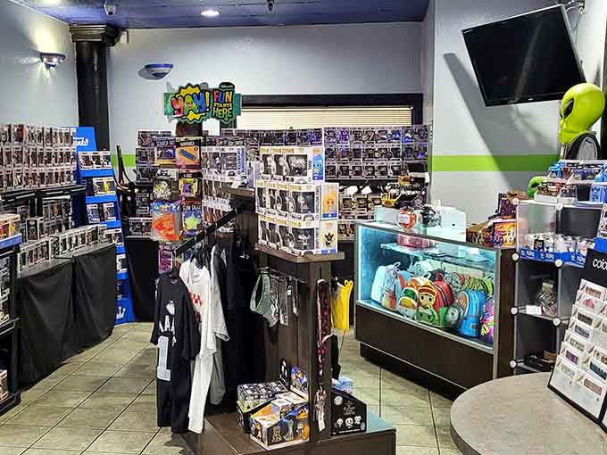 A gift shop stocked with collectibles for when you want to take home more than just leftovers.