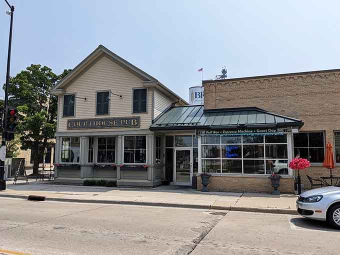 Courthouse Pub sits ready to serve honest food and cold beer without the inflated prices plaguing trendier towns.