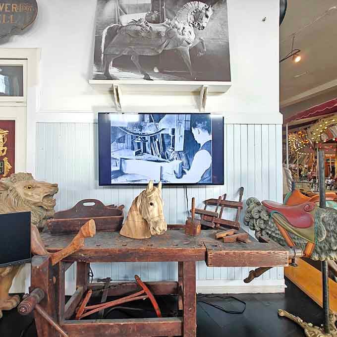 The workshop where magic happens: transforming forgotten wooden animals into treasures worth preserving for future generations forever.