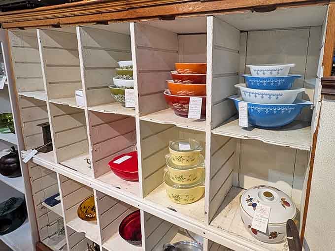 Pyrex bowls in colors that remind you when kitchenware wasn't afraid to be interesting and bold.