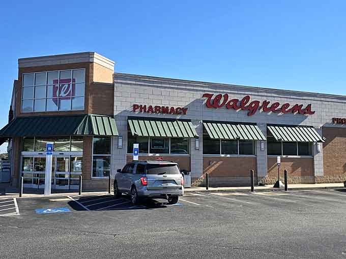 Even Walgreens looks inviting here, which tells you something about a town that makes everything feel welcoming.