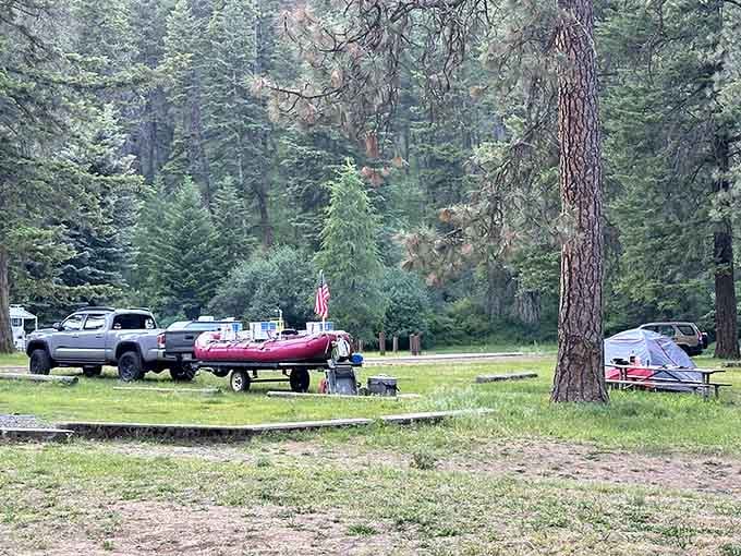 Camping here means your neighbors are measured in acres, not inches, with plenty of space for everyone's adventure.