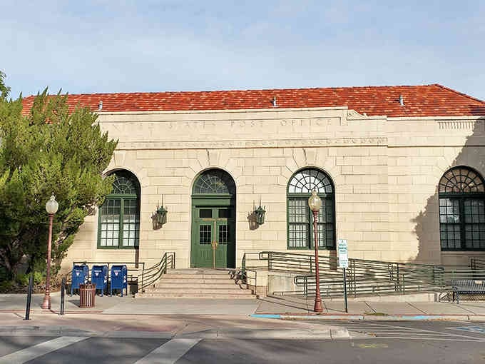 Even the post office boasts classical architecture, because Montrose believes everyday errands deserve some elegance too.