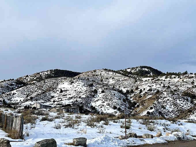 Snow transforms the landscape into a winter wonderland where castle ruins look even more dramatically European.