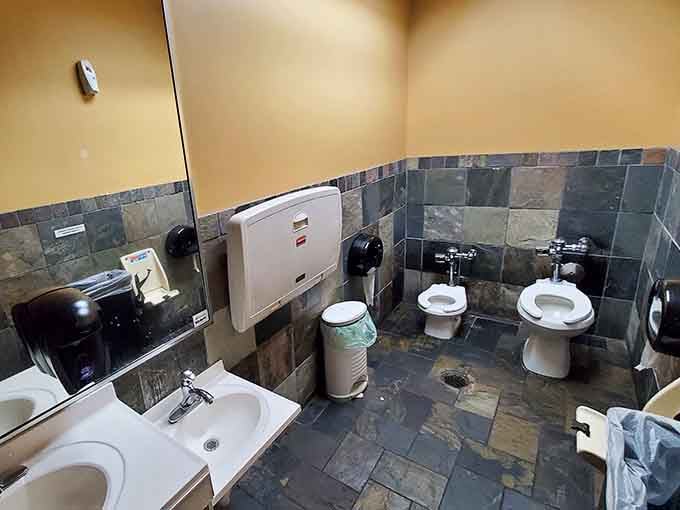 Family-friendly restrooms with kid-sized facilities show thoughtful design, because bathroom emergencies wait for no one during playtime adventures.
