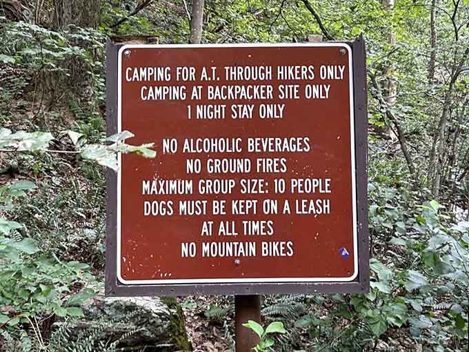 Trail rules keeping everyone safe and the wilderness pristine, because respecting nature means it'll be here for future adventurers.