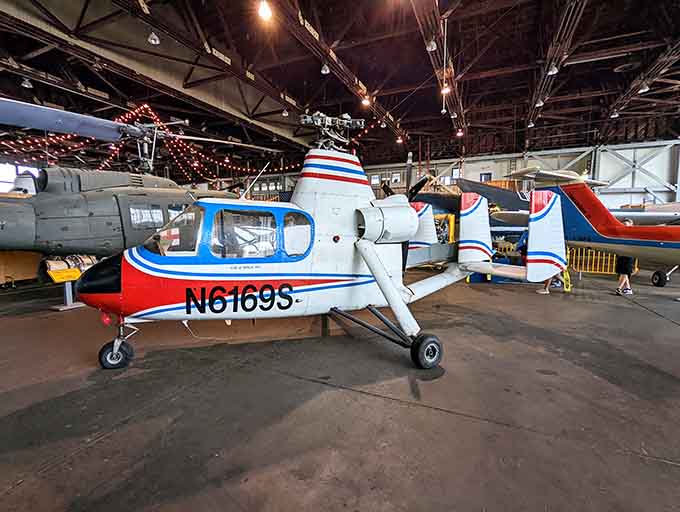 Even the smaller aircraft get star treatment in this hangar, each one telling its own unique story.