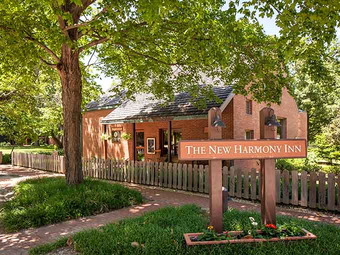 The New Harmony Inn welcomes you to stay longer than planned, and honestly, why would you argue?