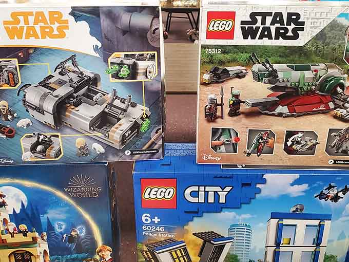 LEGO sets featuring Star Wars and City themes, making both kids and nostalgic adults reach for their wallets.
