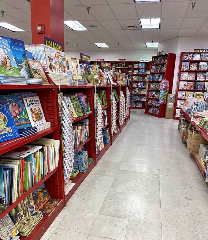 A book lover's paradise where bestsellers wait patiently at prices that make reading guilt-free and glorious.