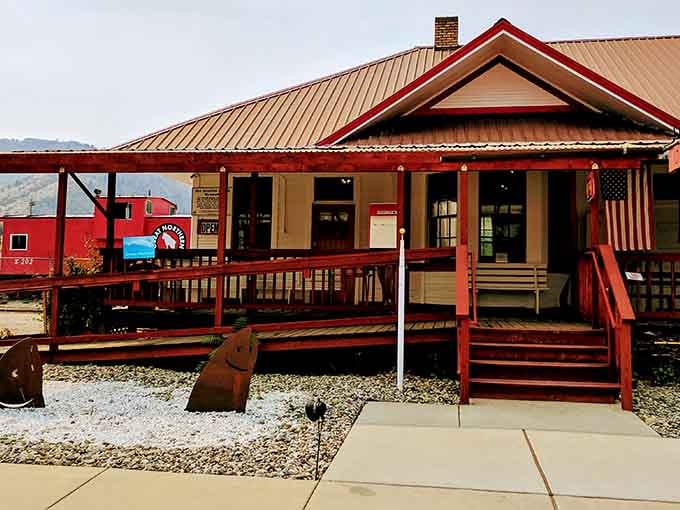 The Depot Museum's red trim and vintage charm remind you that history doesn't have to be boring when it's this photogenic.