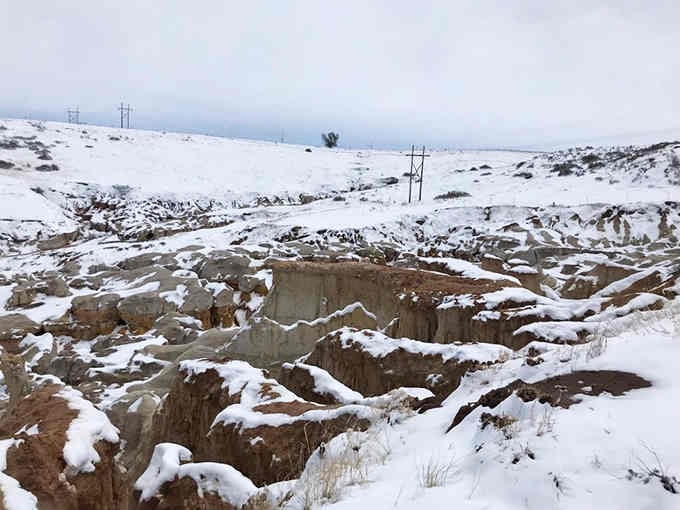 Winter transforms the Paint Mines into a whole different masterpiece, like nature couldn't decide on one look and nailed them all.