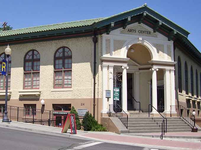 The Arts Center occupies a beautifully restored Carnegie library, proving culture thrives in unexpected places.