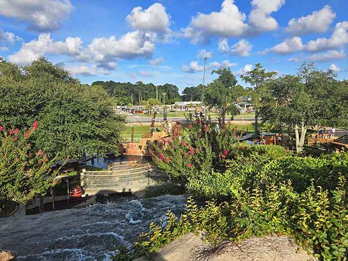 From above, the lush landscaping reveals just how much thought went into creating this tropical escape right here.