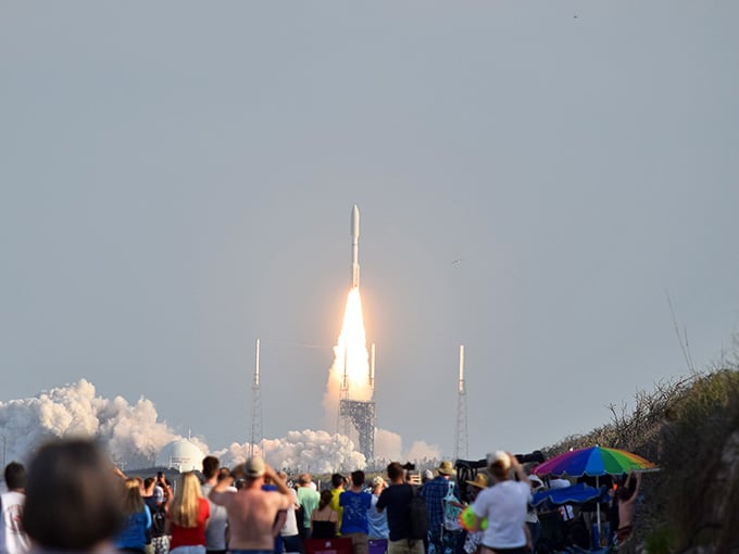Watching a rocket launch from the beach combines space-age wonder with old-fashioned Florida beach vibes beautifully.