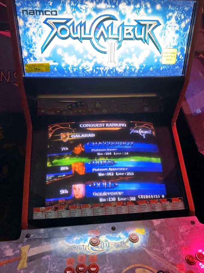 Soul Calibur II displays its conquest rankings, immortalizing champions who've mastered the ancient art of button combinations.