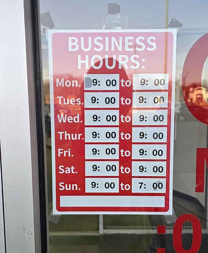 Open seven days a week because bargain hunting doesn't take weekends off, and neither does this place.