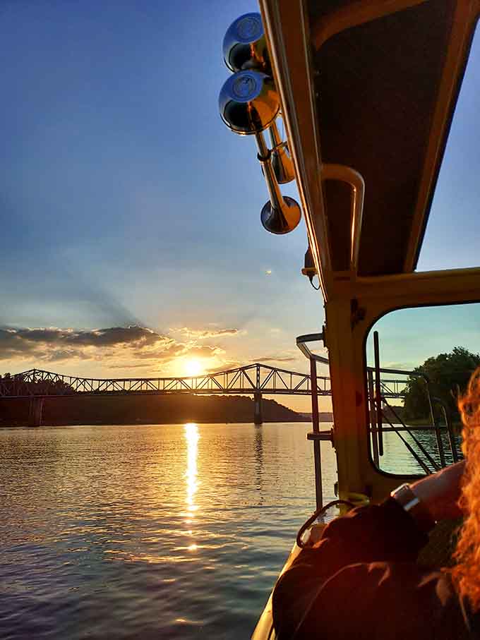 Golden hour on the river turns an already beautiful journey into something worthy of framing on your living room wall.