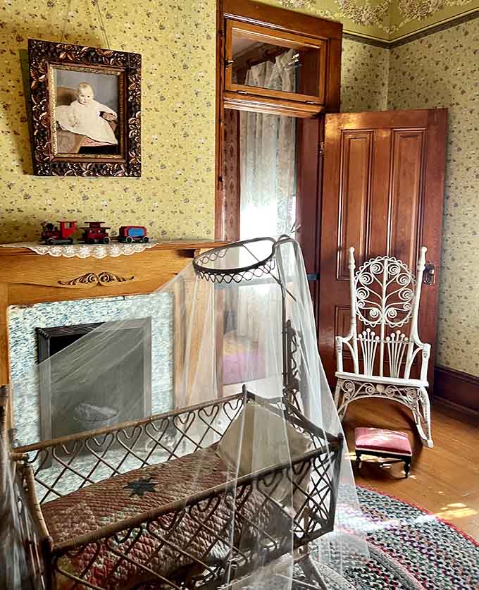 The nursery where Phoenix's future leaders spent their childhood, surrounded by Victorian charm and period-appropriate furnishings throughout.