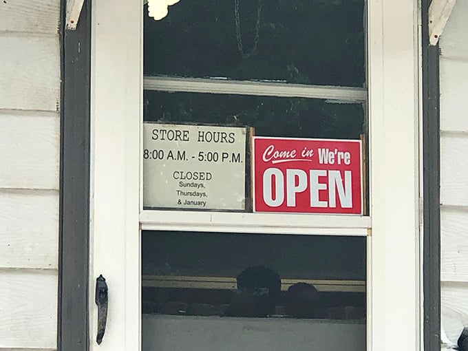 Store hours posted clearly, because good things require planning and these treats are worth the effort.
