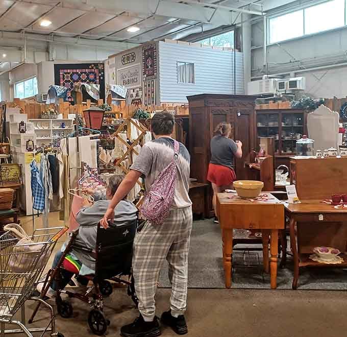 Real shoppers discovering real treasures, no staged photos or influencer poses in sight here.