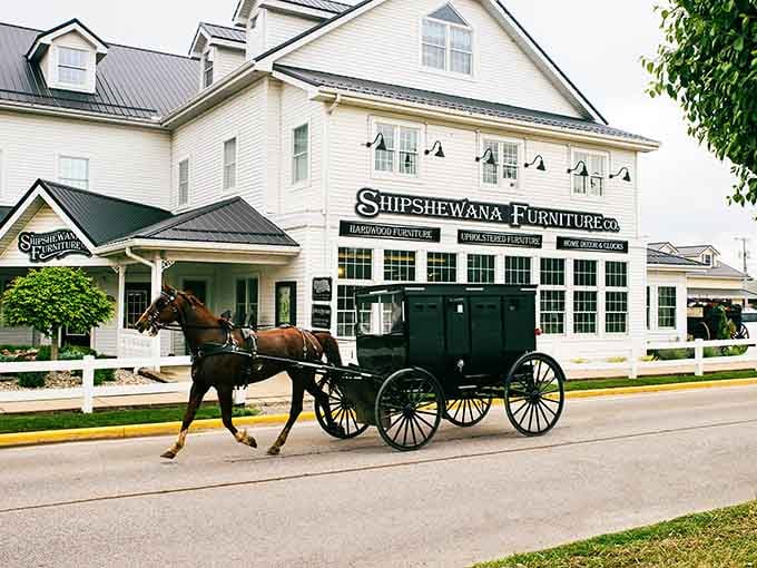 Shipshewana Furniture Co. showcases pieces built by craftsmen who believe furniture should outlive its original owners, maybe twice.